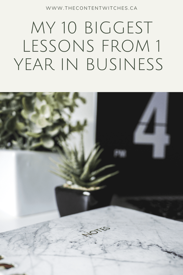 10 Biggest lessons from 1 year in business — The Content Witches
