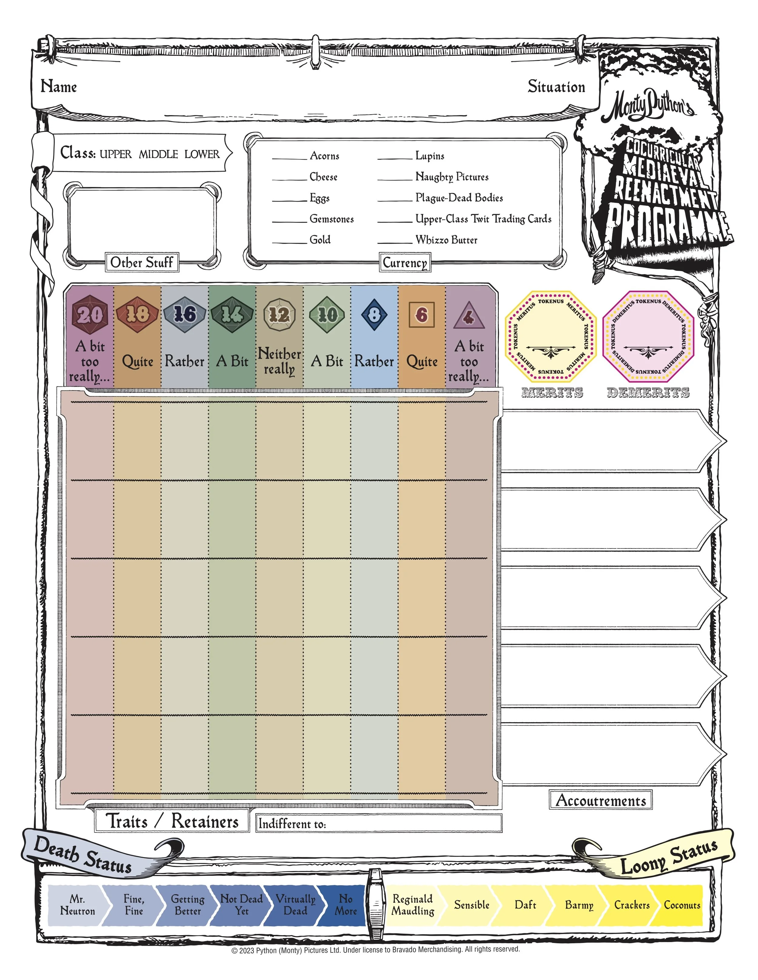 Monty Python's Cocurricular Mediaeval Reenactment Programme Character ...