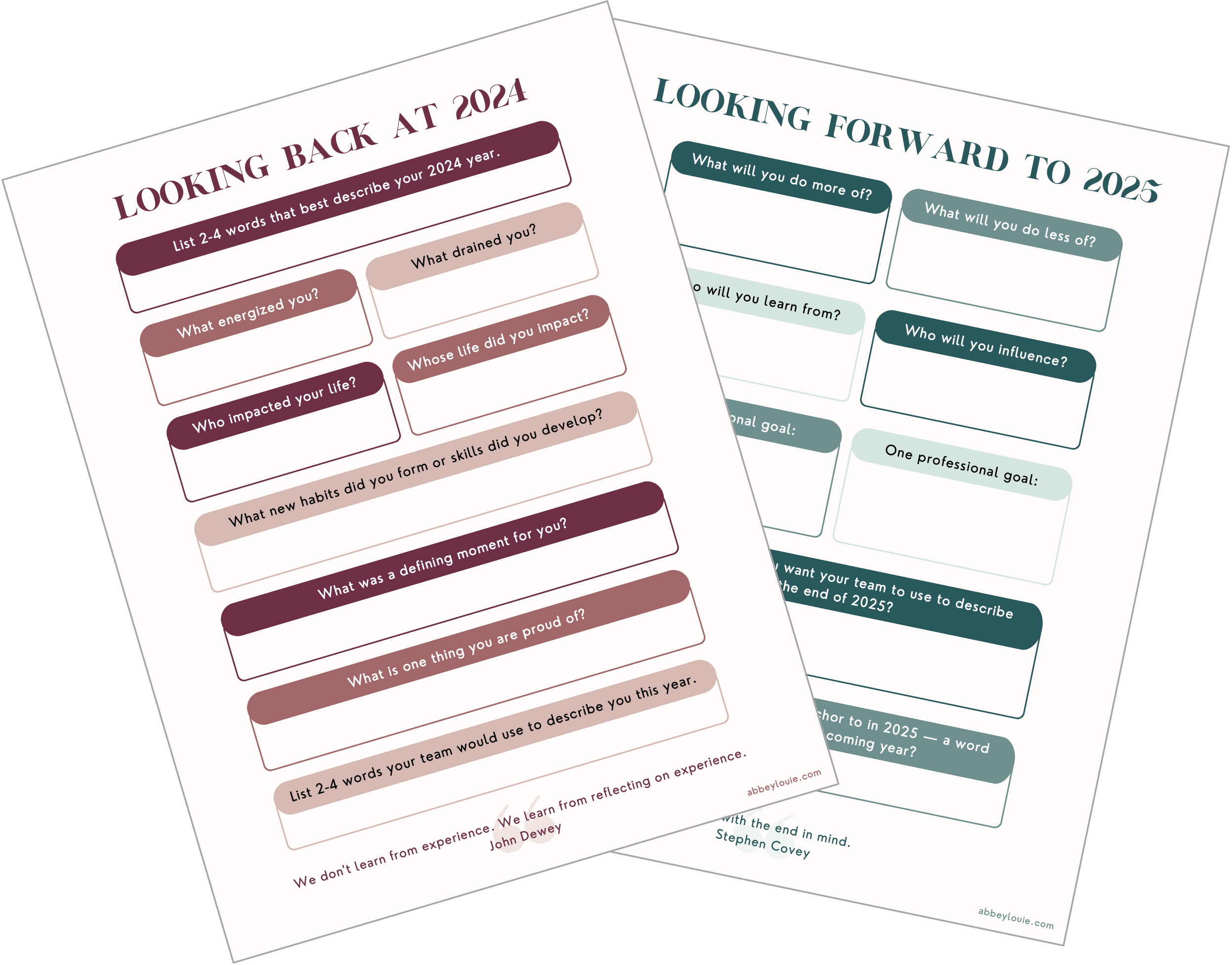 A free worksheet to guide your team through year-end reflection — Abbey ...