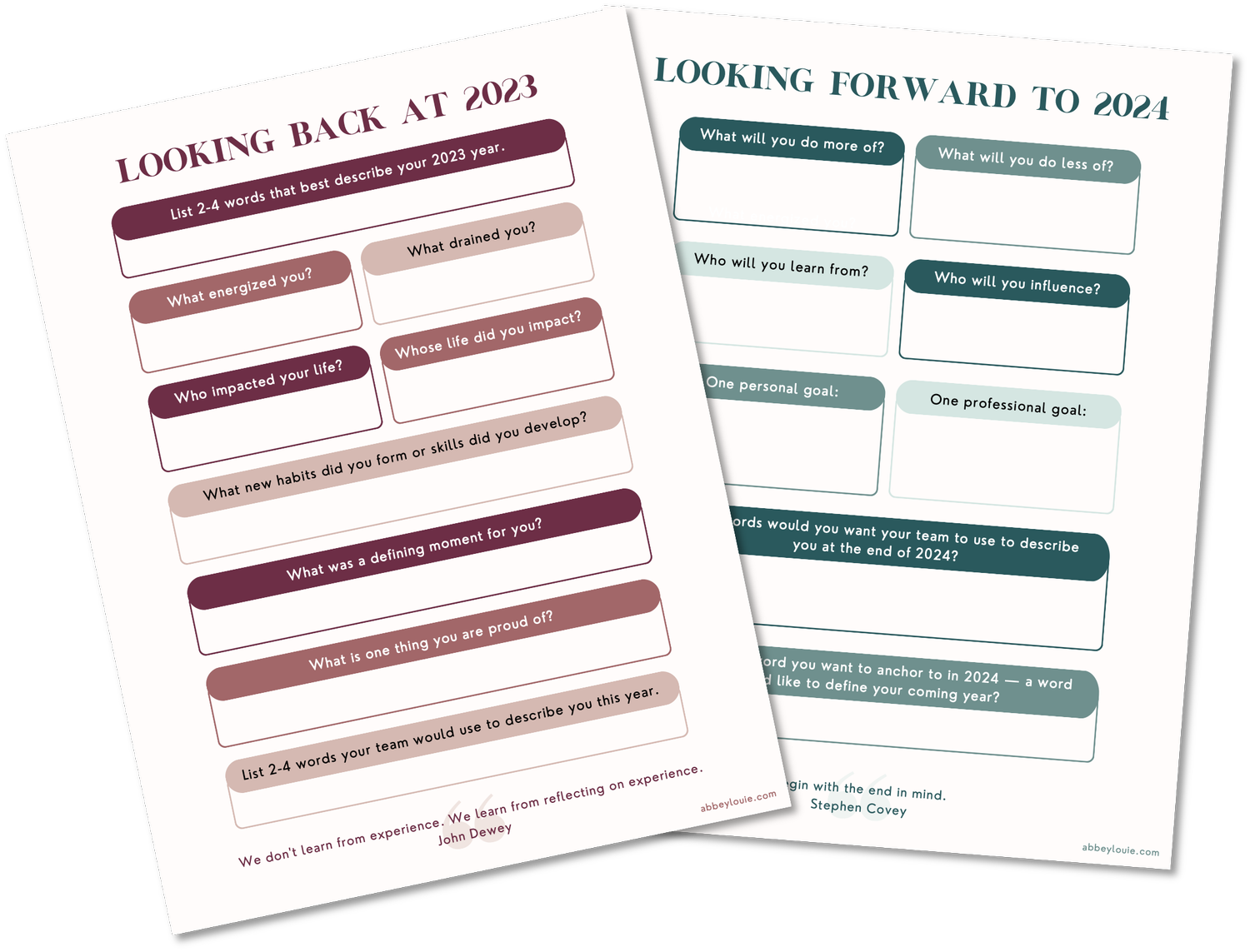 A free worksheet to guide your team through year-end reflection — Abbey ...
