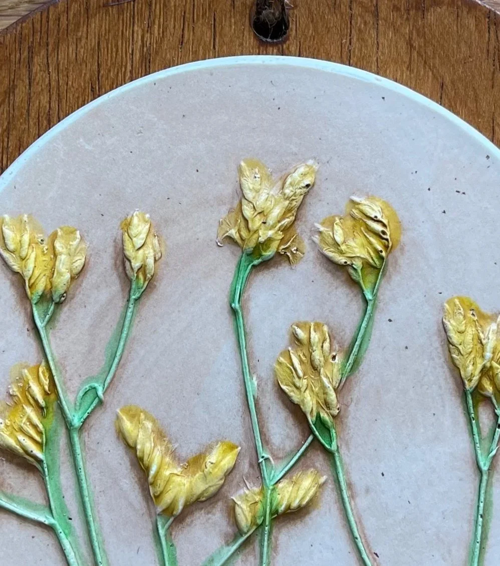 Cosmos — Beautiful Botanicals LLC, Plaster Cast Bas Relief Artwork