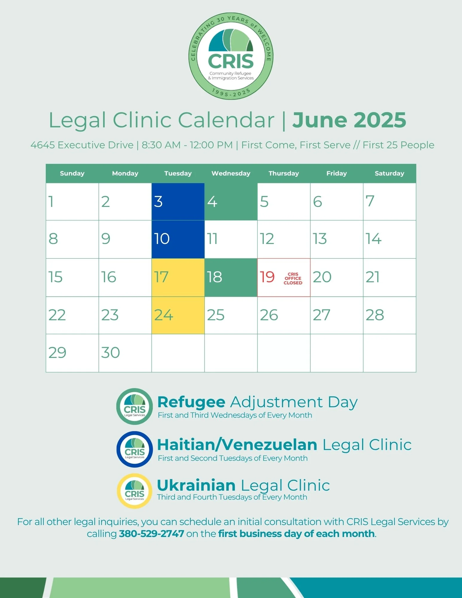 Current Legal Services Calendar — CRIS Ohio