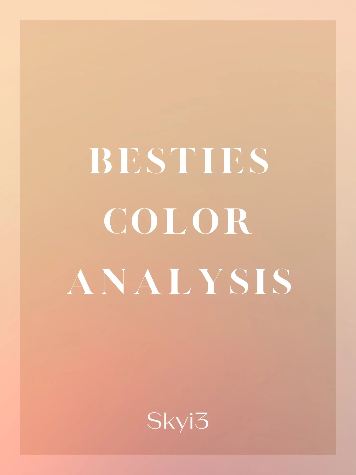 Skyi3 Personal Color Analysis and Style Analysis 個人色彩和風格分析