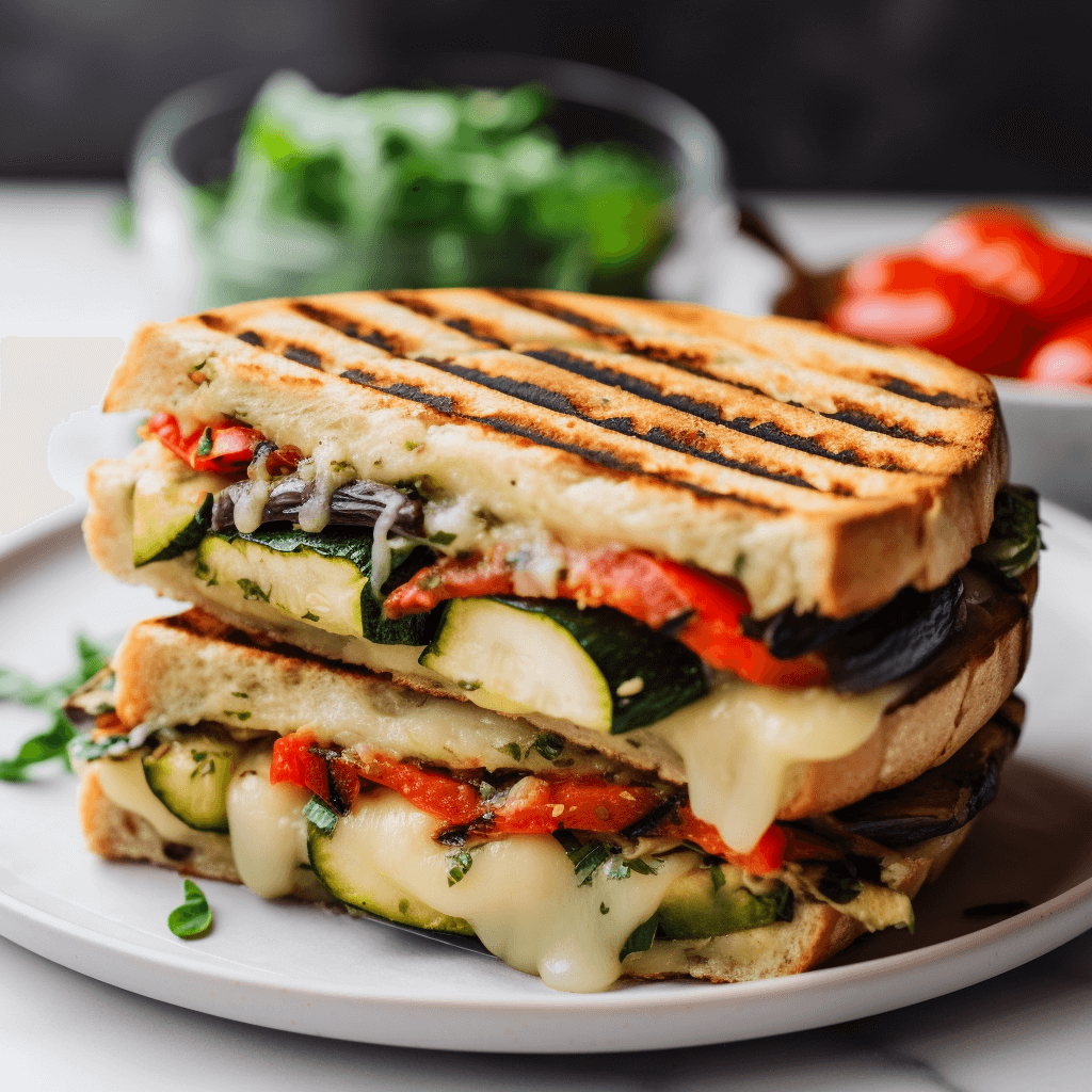 Grilled Veggie Panini with Pesto Mayo — Chompions