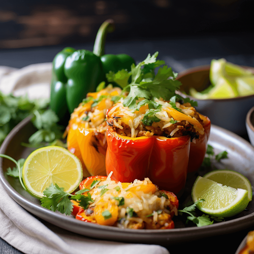 Thai Coconut Curry Stuffed Bell Peppers — Chompions