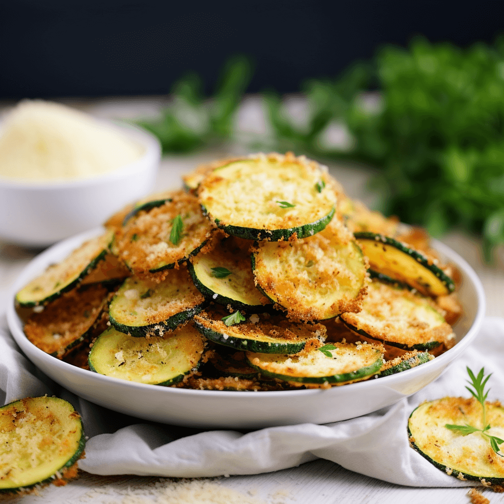 Crispy Baked Parmesan Zucchini Chips — Chompions