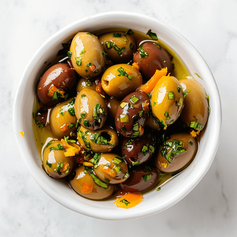 Citrus Herb Marinated Olives — Chompions