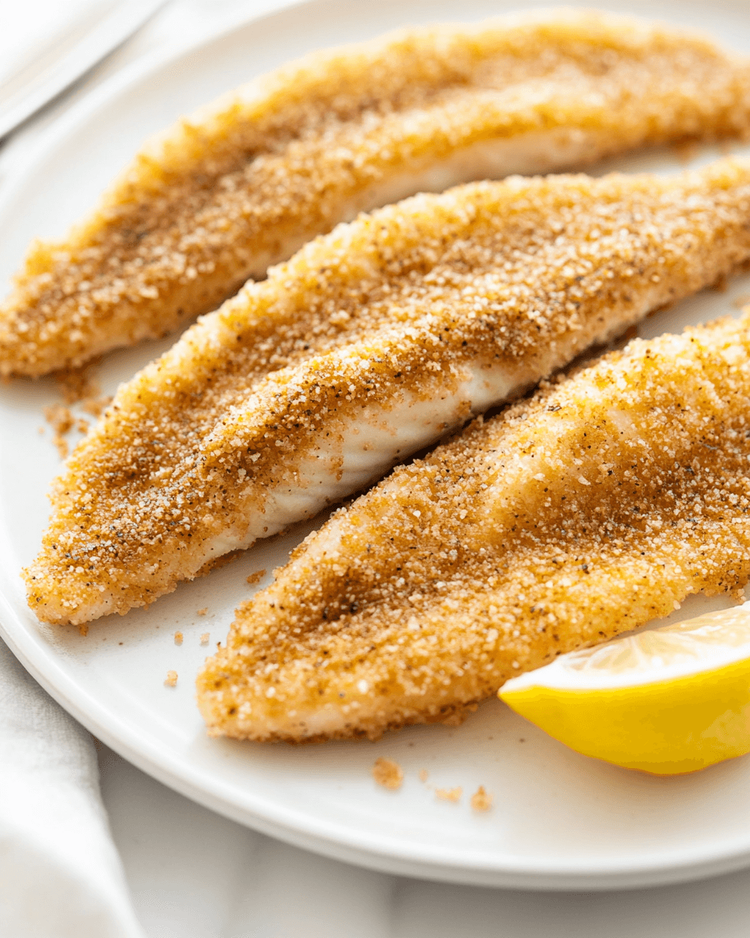 Panko-Crusted Fried Flounder with Lemon — Chompions