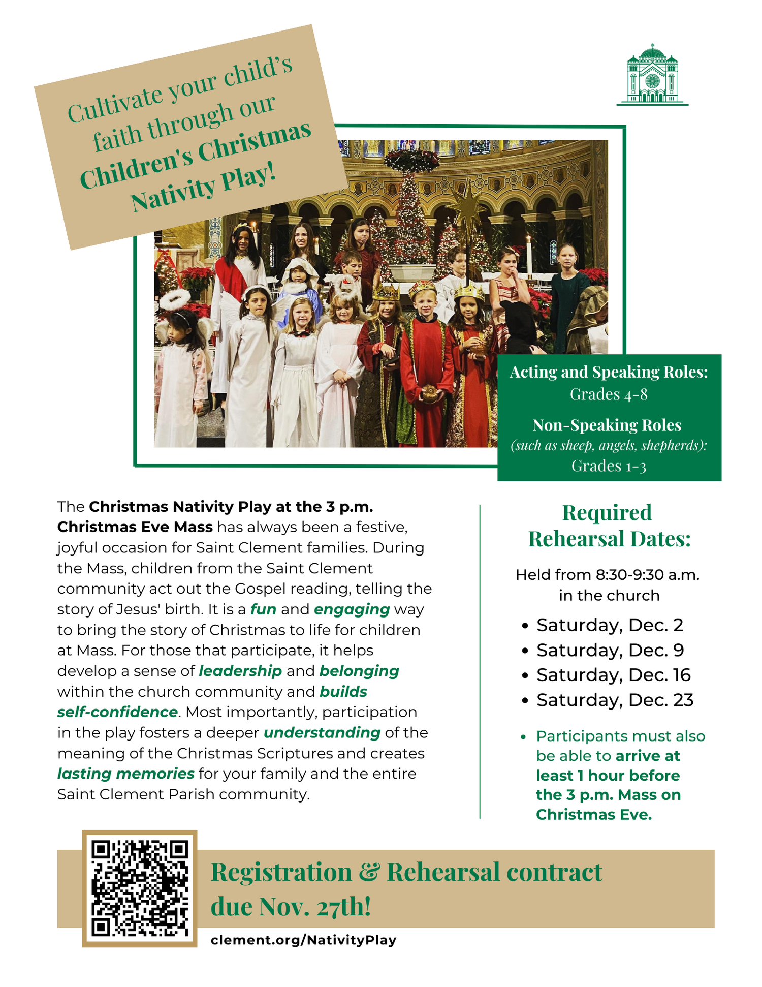 Children’s Christmas Nativity Play 2023 — Saint Clement Parish