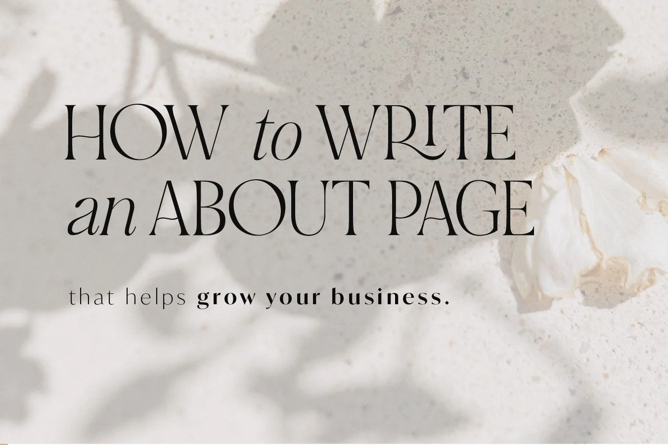 Write THE BEST About Page for Your Website — Magdalene Design Co.