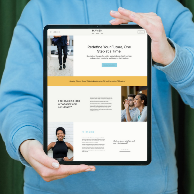 Get Online Fast With this Simple and Professional Therapy Website ...