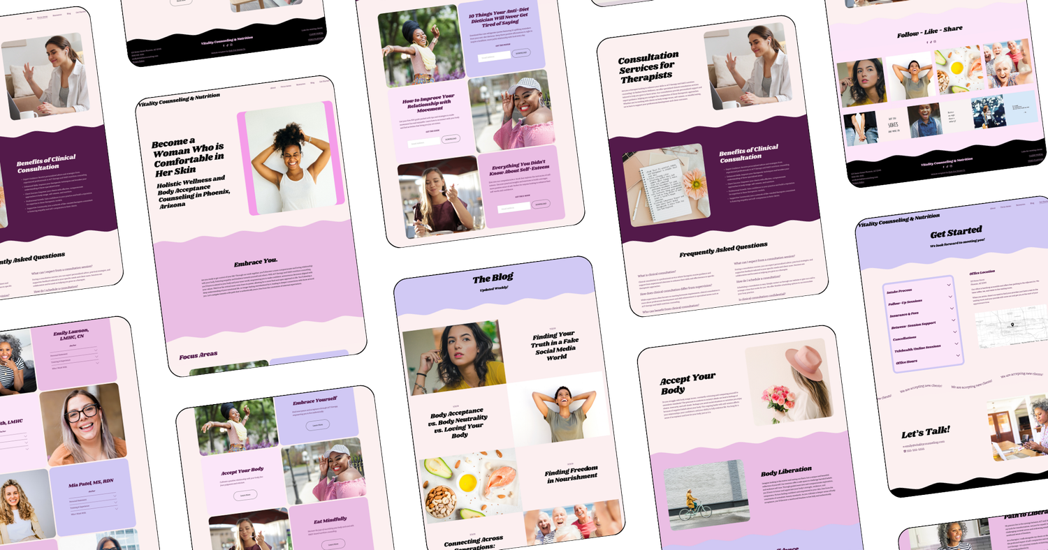 Vitality Website Template — High Five Design Co.