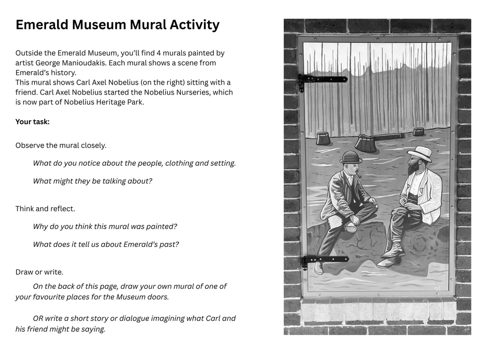 Activity Worksheets — Emerald Museum and Nobelius Heritage Park