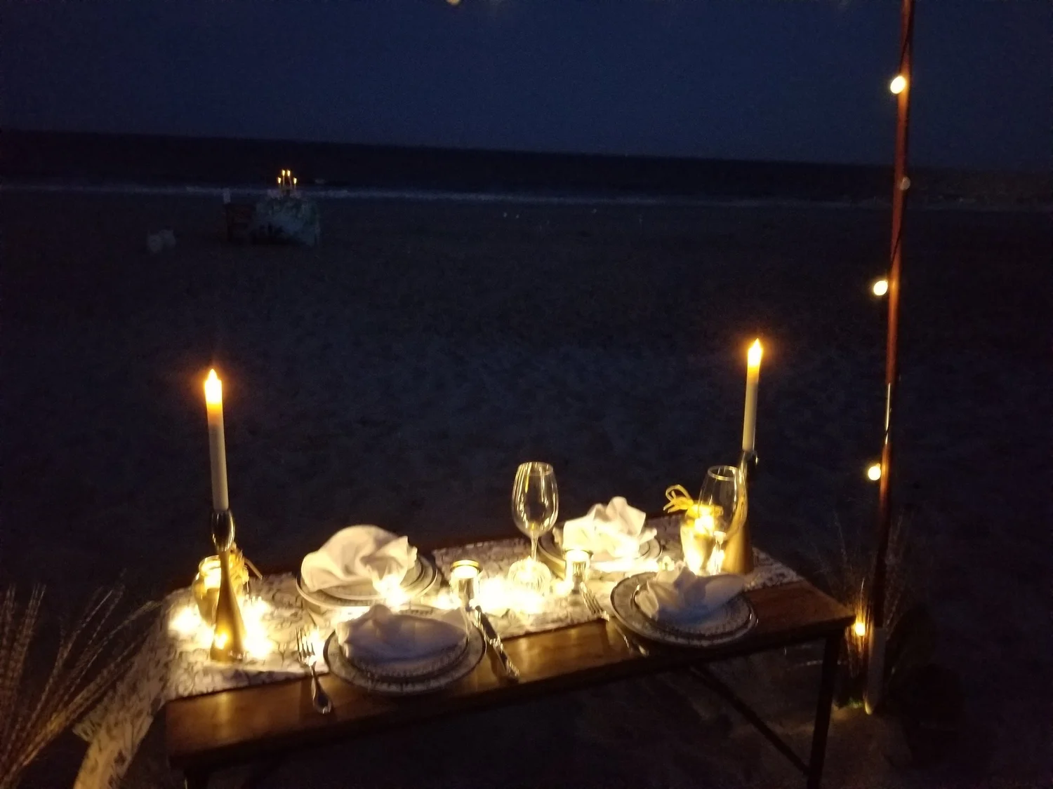Romantic Beach Picnic Night