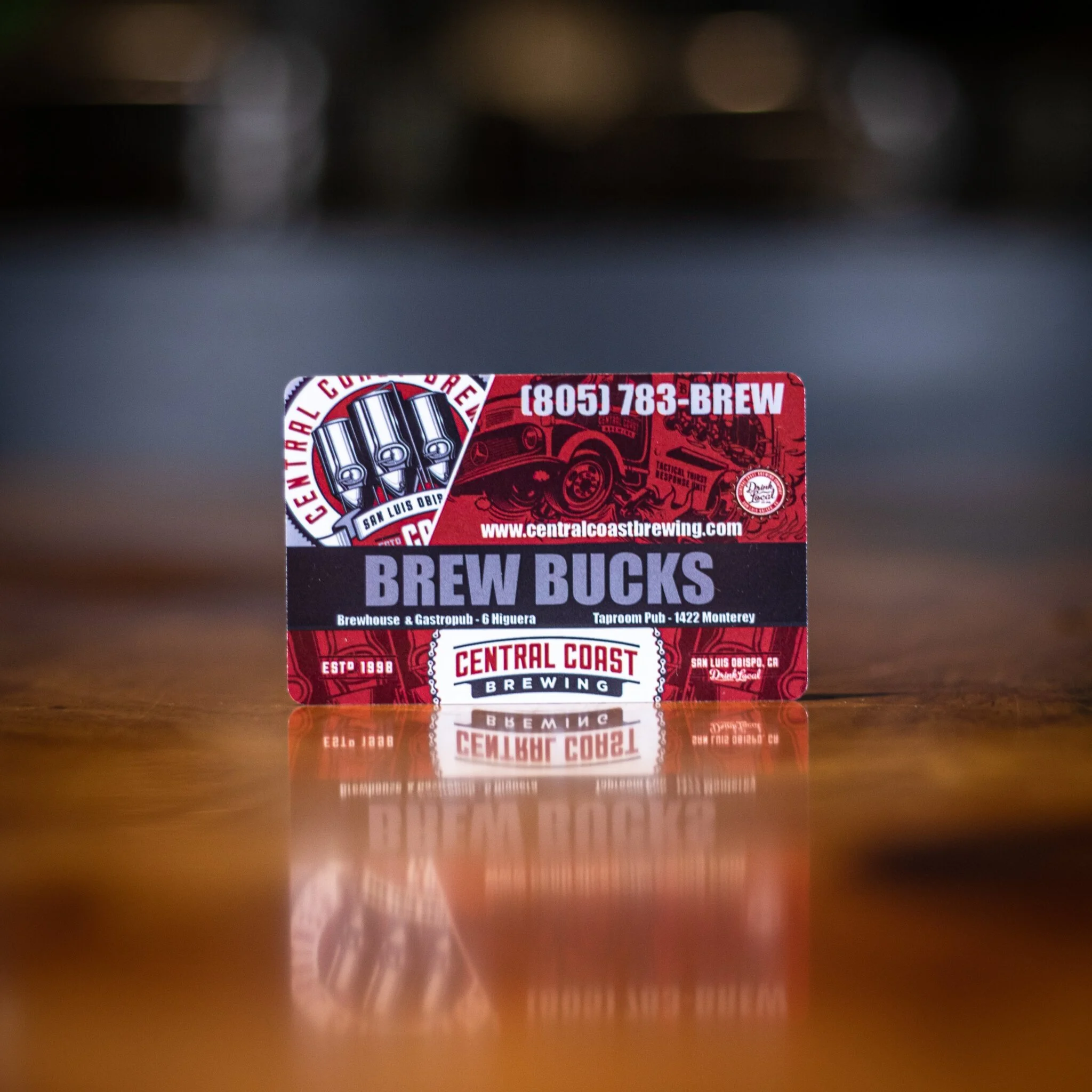 Physical Gift Cards Central Coast Brewing