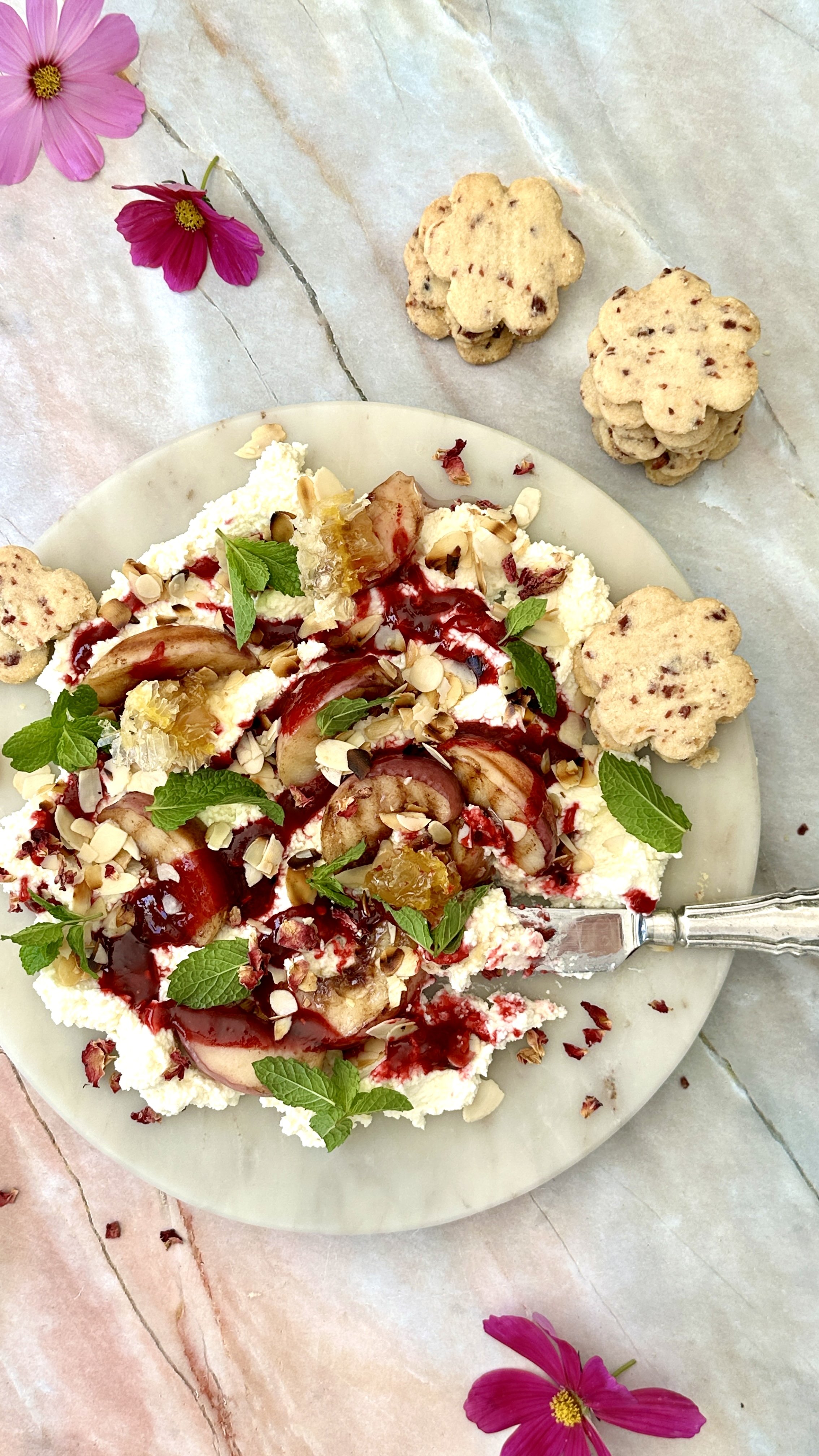 Peach melba board. — The Cordony Kitchen — Amanda Cordony