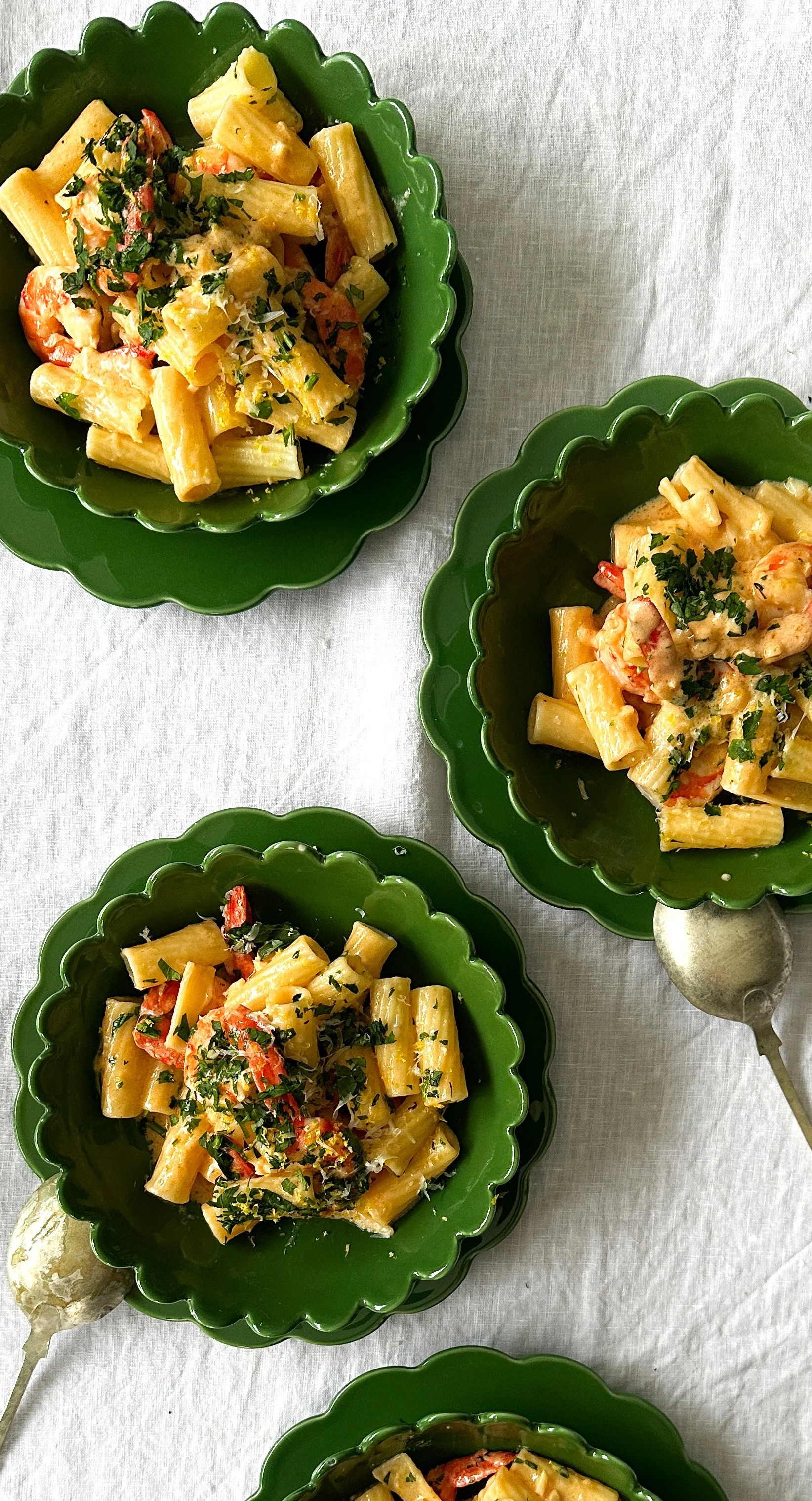 Prawn and mascarpone rigatoni. — The Cordony Kitchen — Amanda Cordony