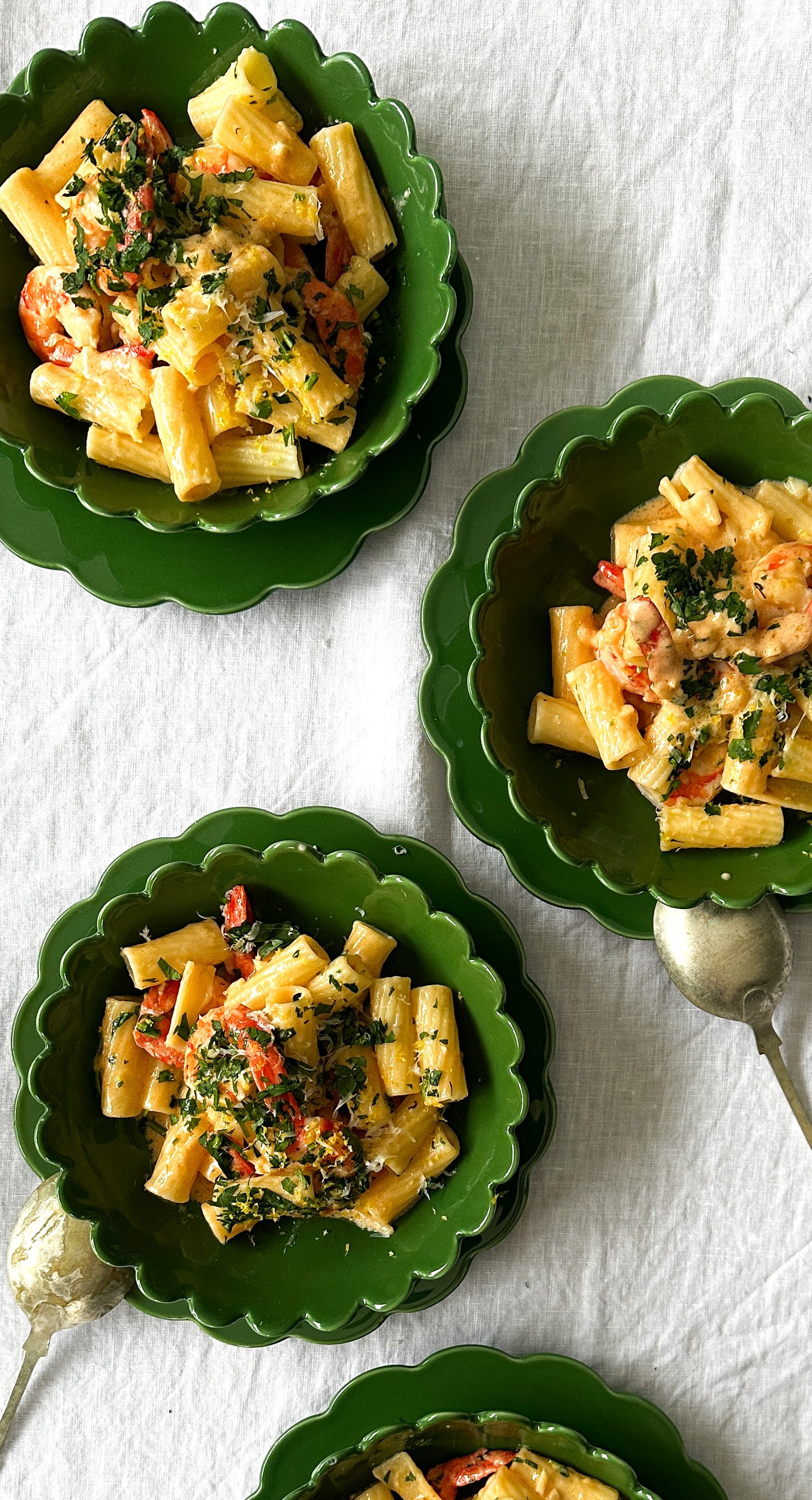 Prawn and mascarpone rigatoni. — The Cordony Kitchen — Amanda Cordony