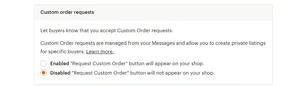 How to manage custom order requests on Etsy
