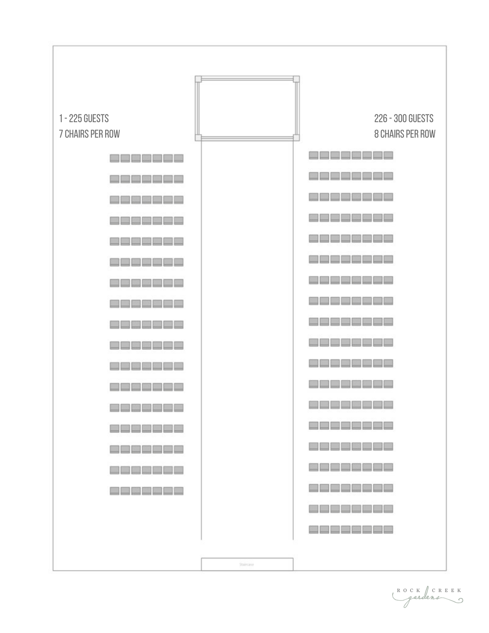 Ceremony Layout — Rock Creek Gardens Wedding and Event Venue