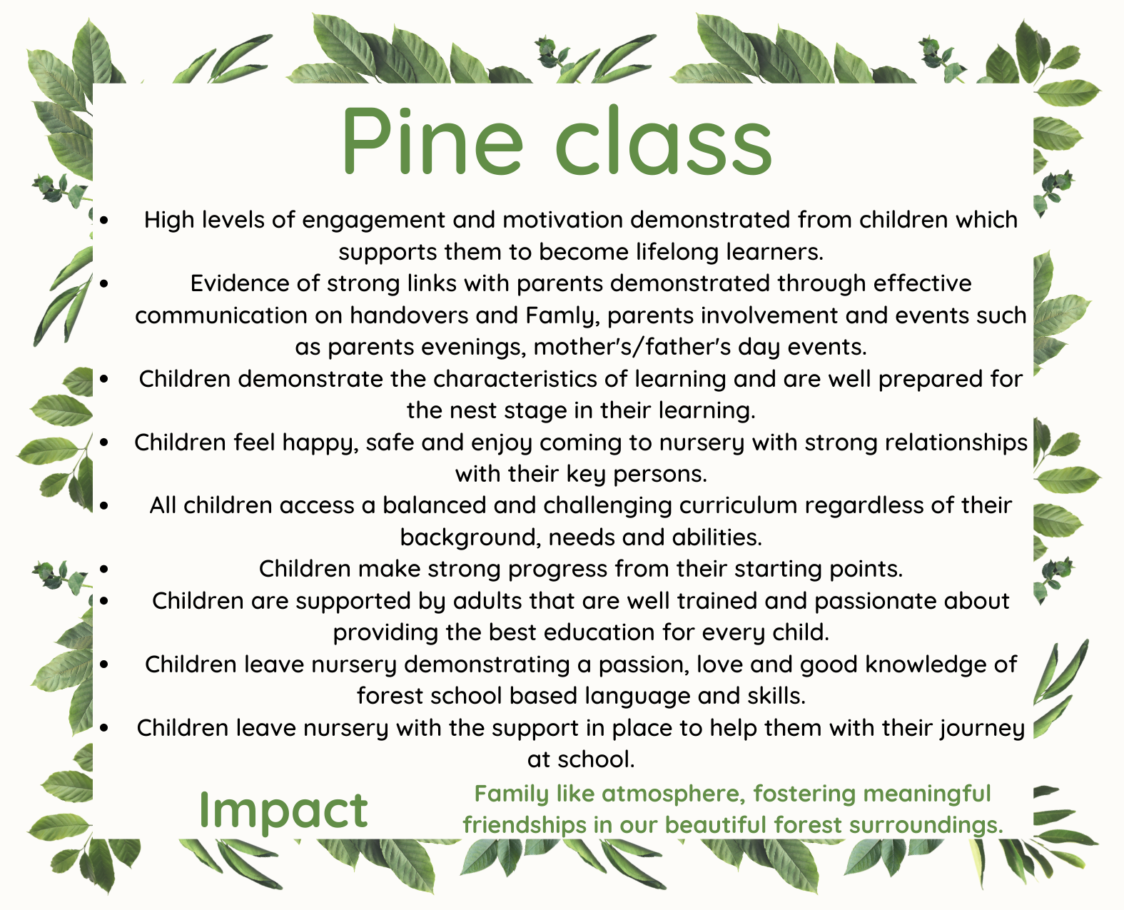 Pine class — Greenwoods Nursery Ltd
