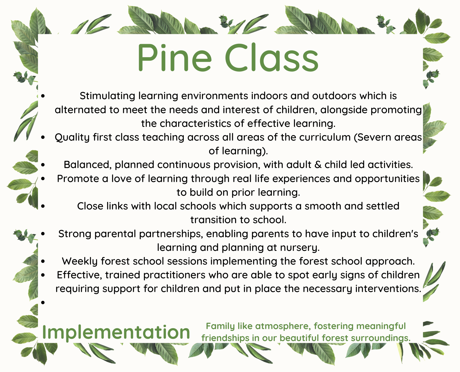 Pine class — Greenwoods Nursery Ltd