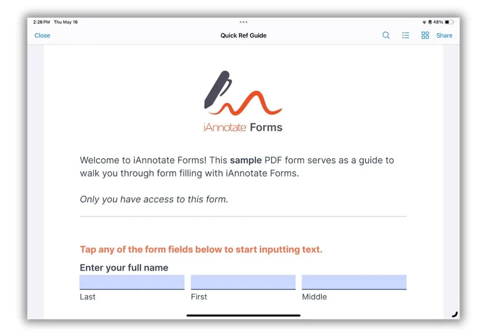 iAnnotate Forms — Folia