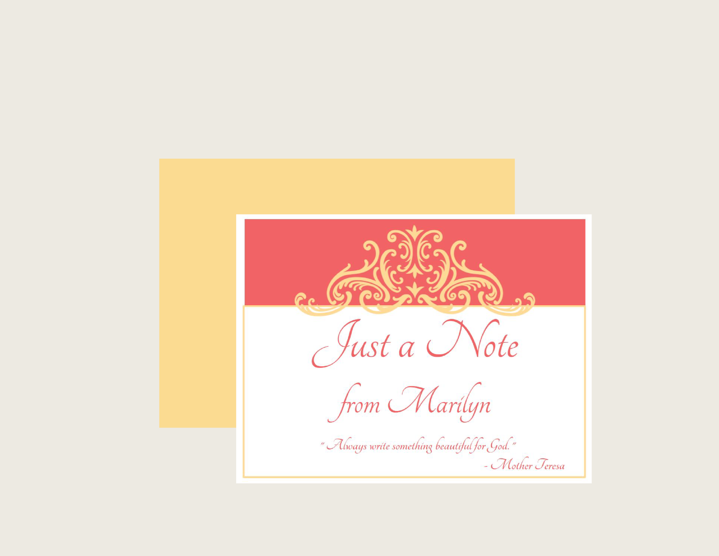 Just a Note — youarecordiallyinvited