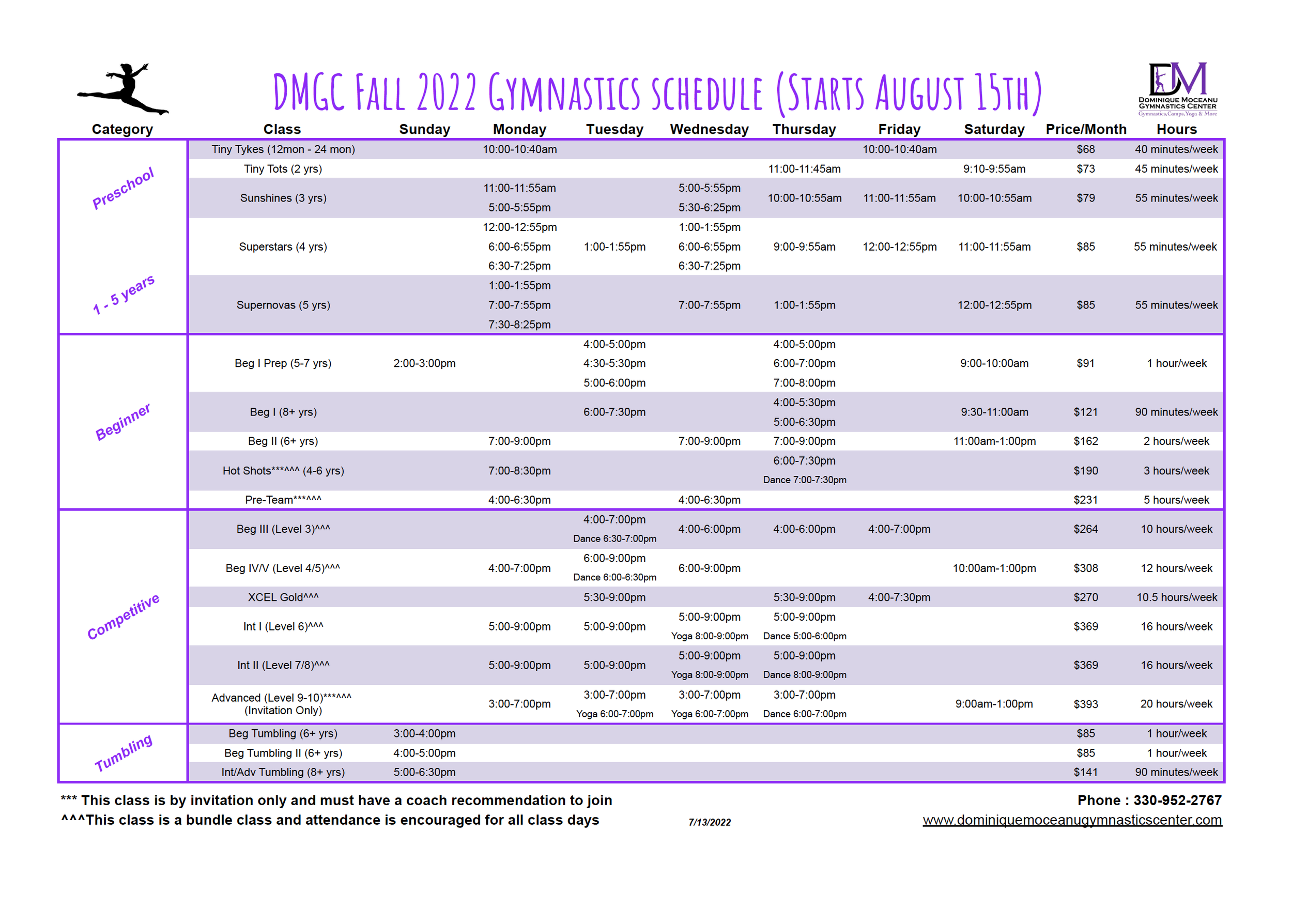 Events — Dominique Moceanu Gymnastics Center