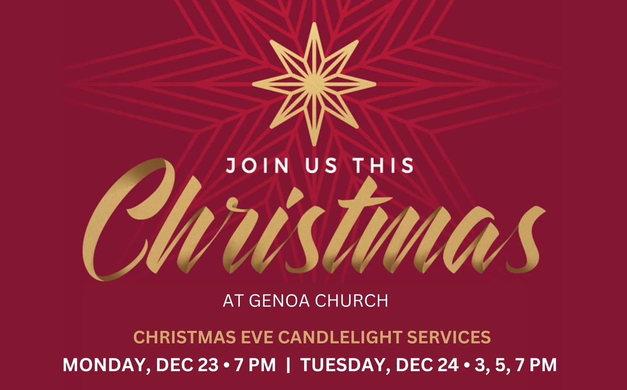 EVENTS — GENOA CHURCH