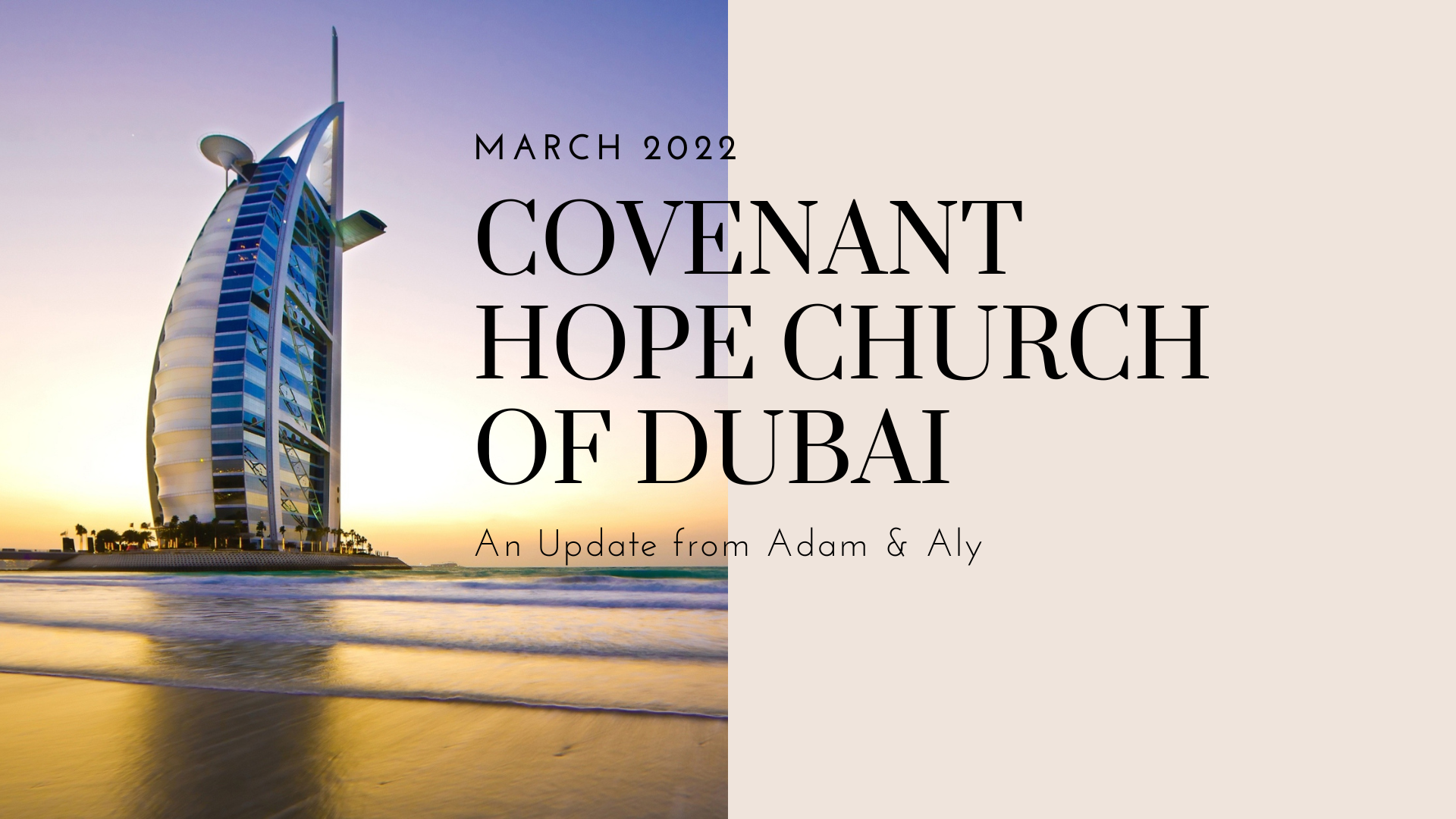 Covenant Hope Church of Dubai - A Missions Update — Emmanuel Bible Church