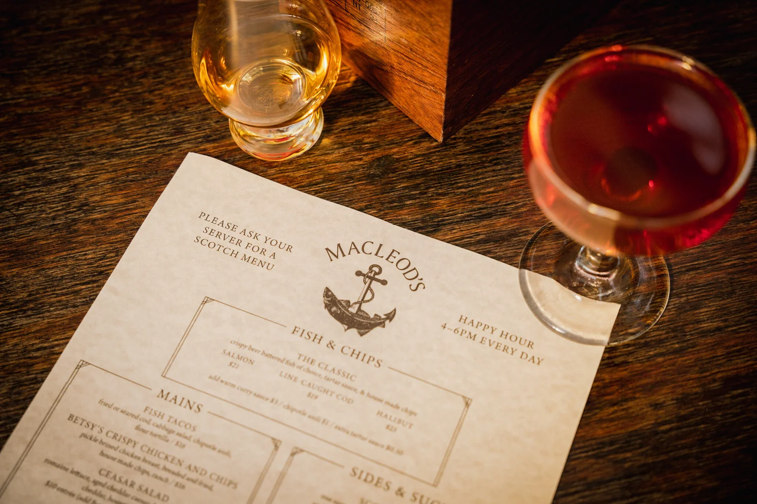 Menu — Macleod's