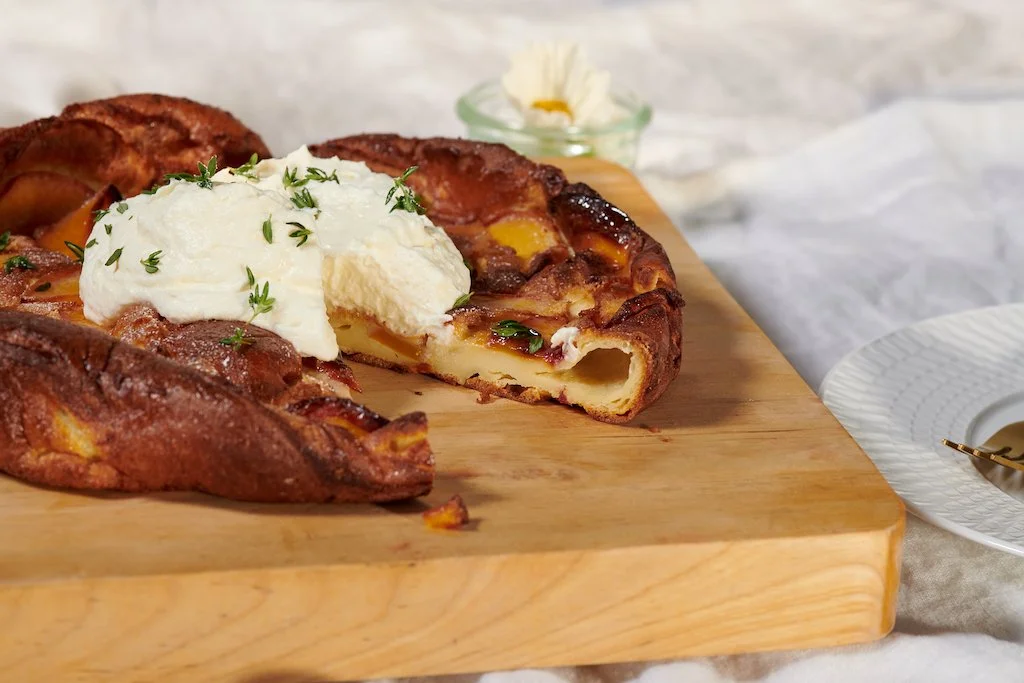 Peach Clafloutis recipe for Paris Dining Club in Minneapolis. By James ...
