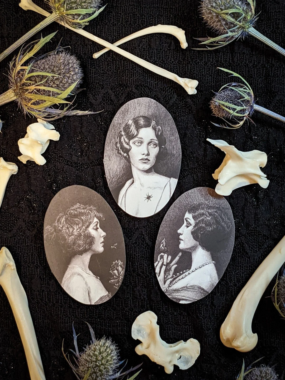 Red rose sticker set-3 matching vinyl 3" — Studio Umbralux