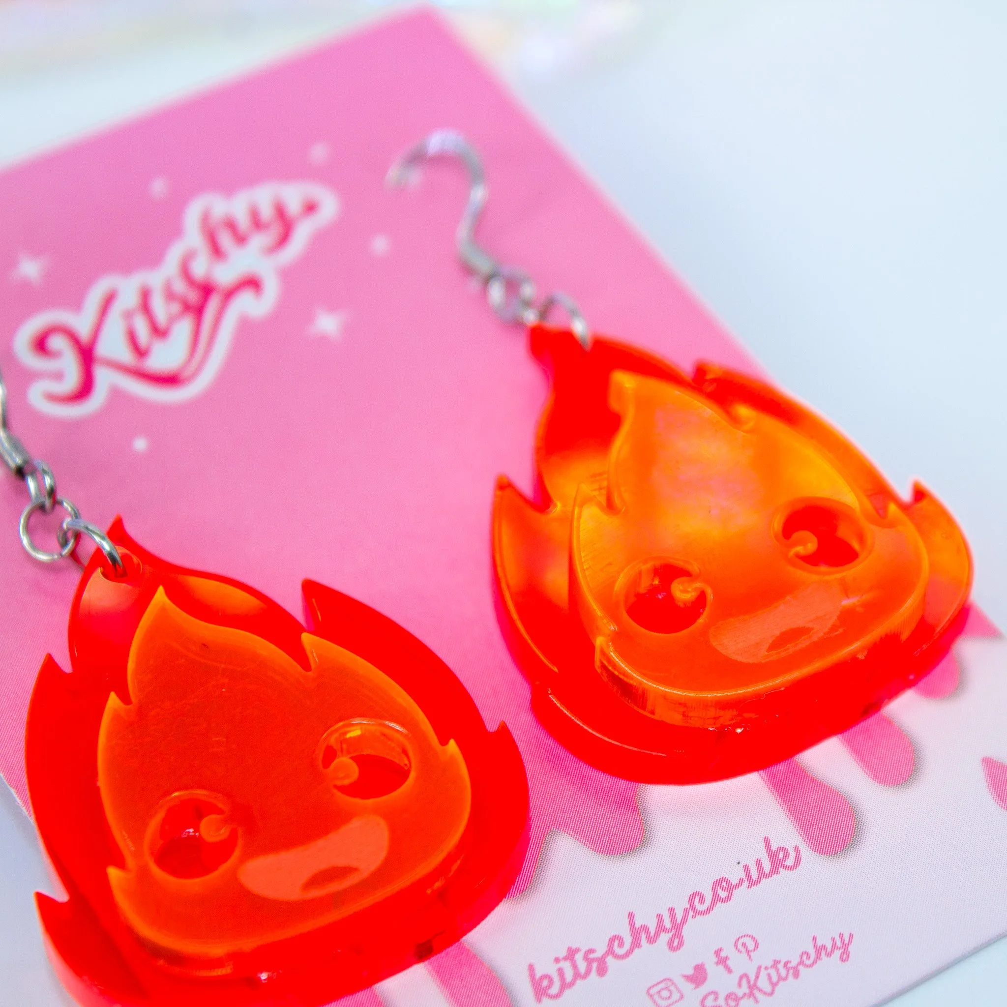 Kuromi Sanrio Inspired Handmade Laser Cut Acrylic Earrings — Kitschy ...