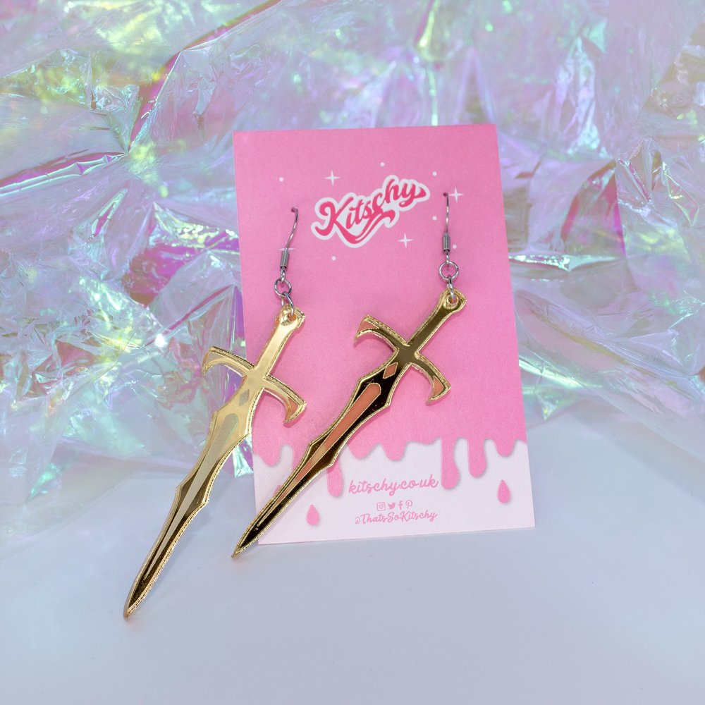 Kuromi Sanrio Inspired Handmade Laser Cut Acrylic Earrings — Kitschy ...