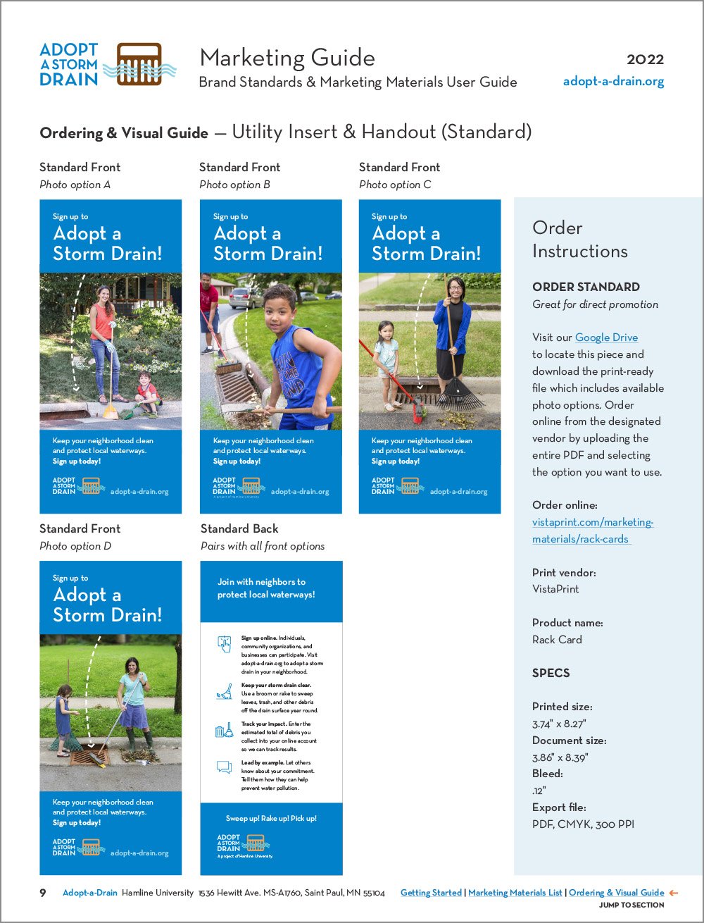 Marketing Guide & Standards — Adopt-a-Drain