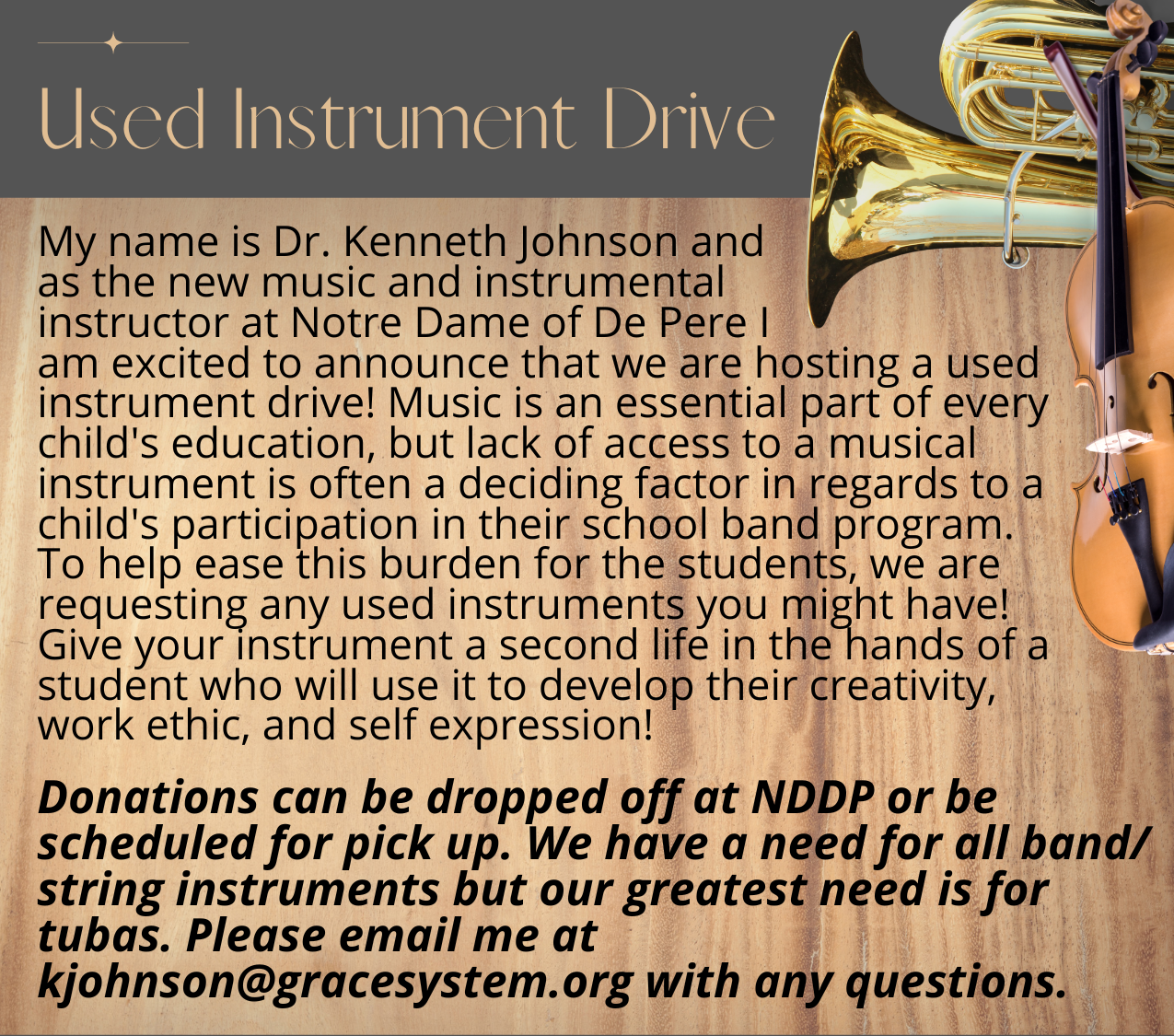 Give Your Instruments a New Life! — Join Us!