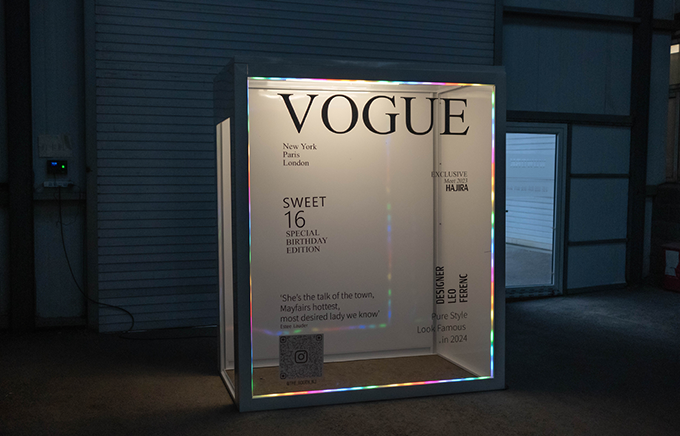 Vogue Magazine Box Photo Booth Rental for Memorable Events