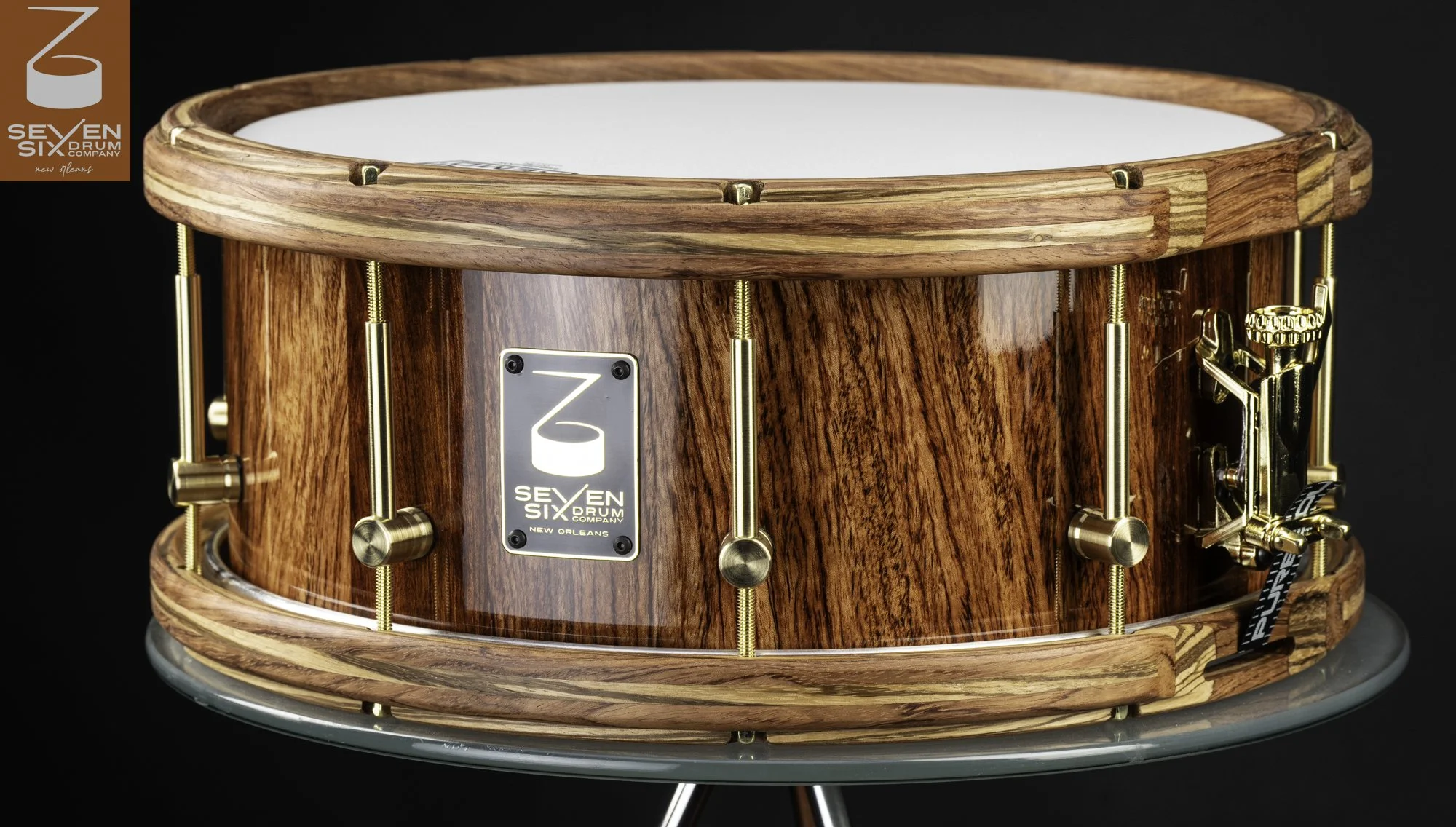 Seven Six Drum Company's Bubinga and Jatoba Art Custom Snare Drum ...
