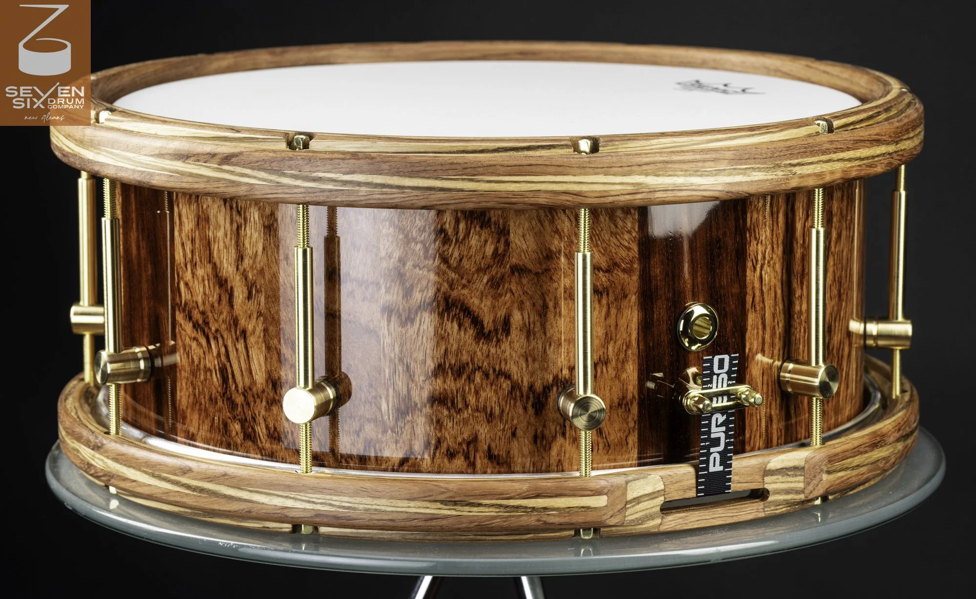 Seven Six Drum Company's Bubinga and Jatoba Art Custom Snare Drum ...
