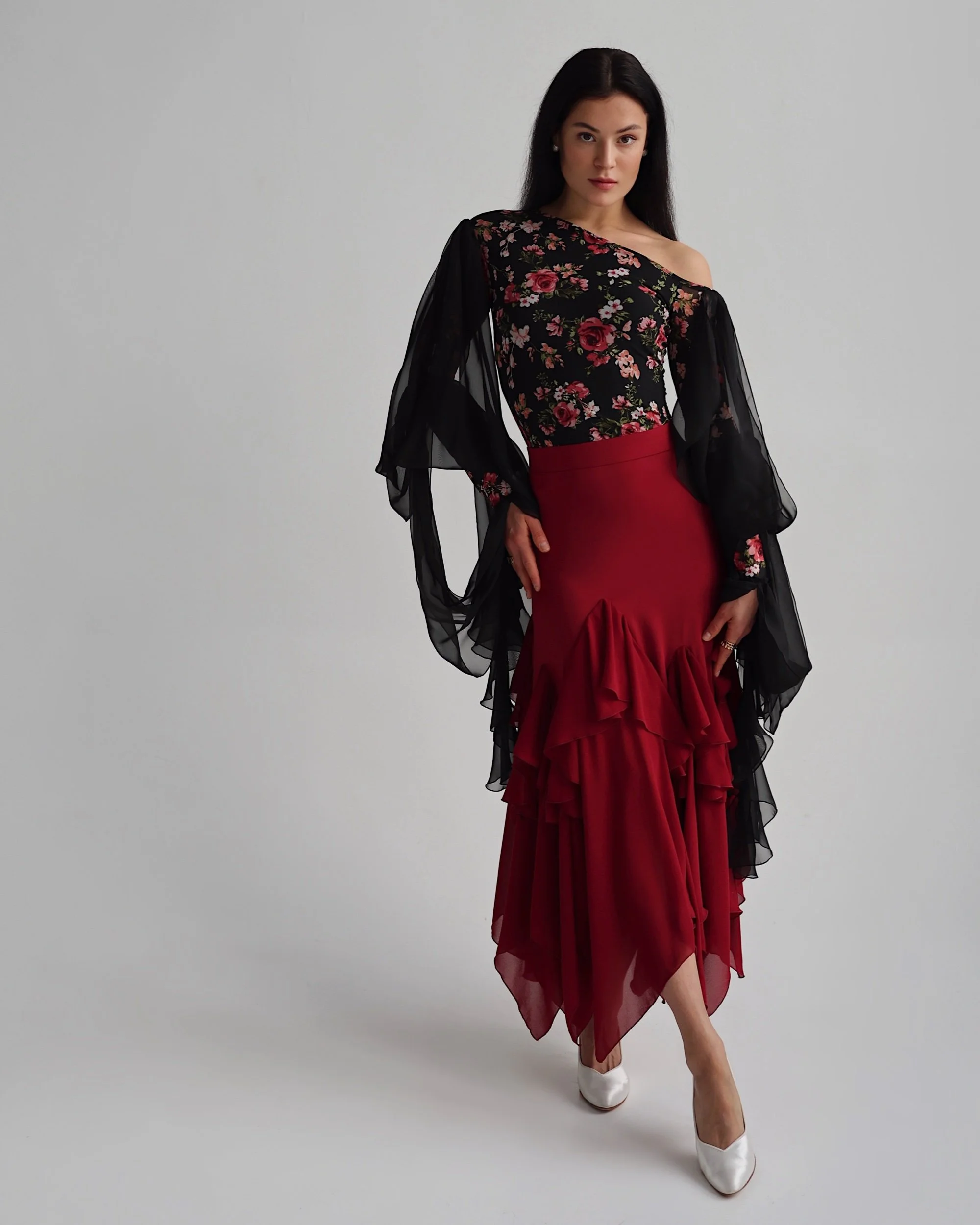 Floral Waterfall Bodysuit — Noblesse