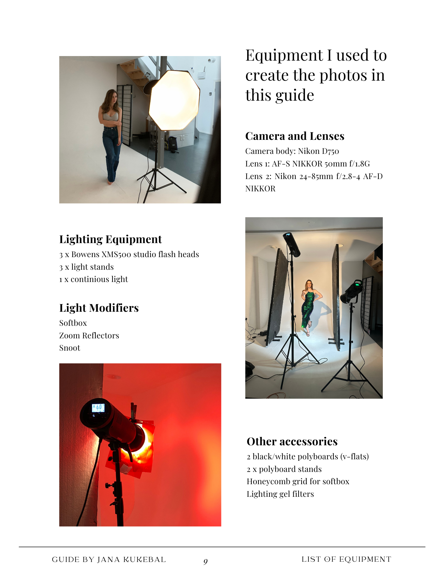 Studio Lighting Photography Guide with Diagrams and Tips — Jana Kukebal ...