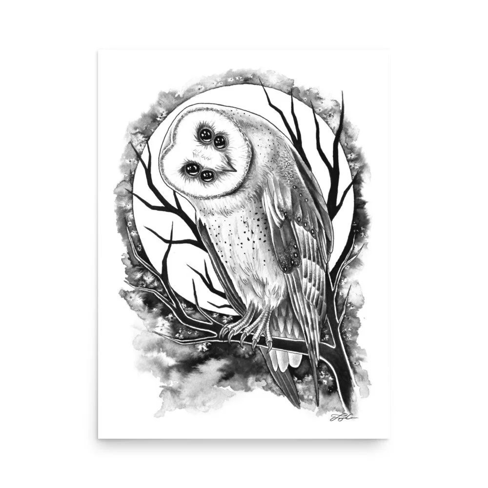 Realistic Barn Owl Tattoos