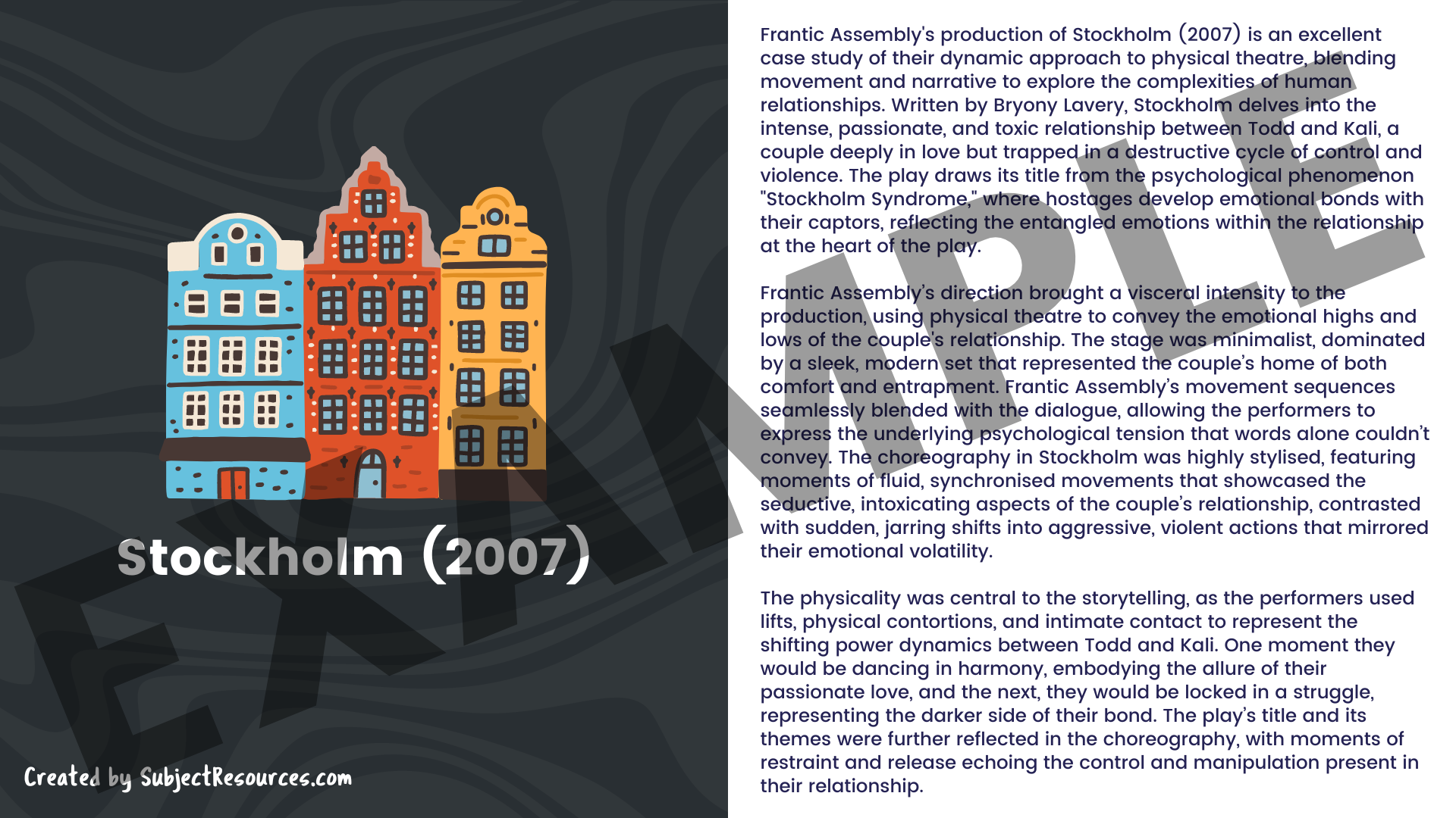 Steven Berkoff Drama Practitioner Resource Pack — SubjectResources.com