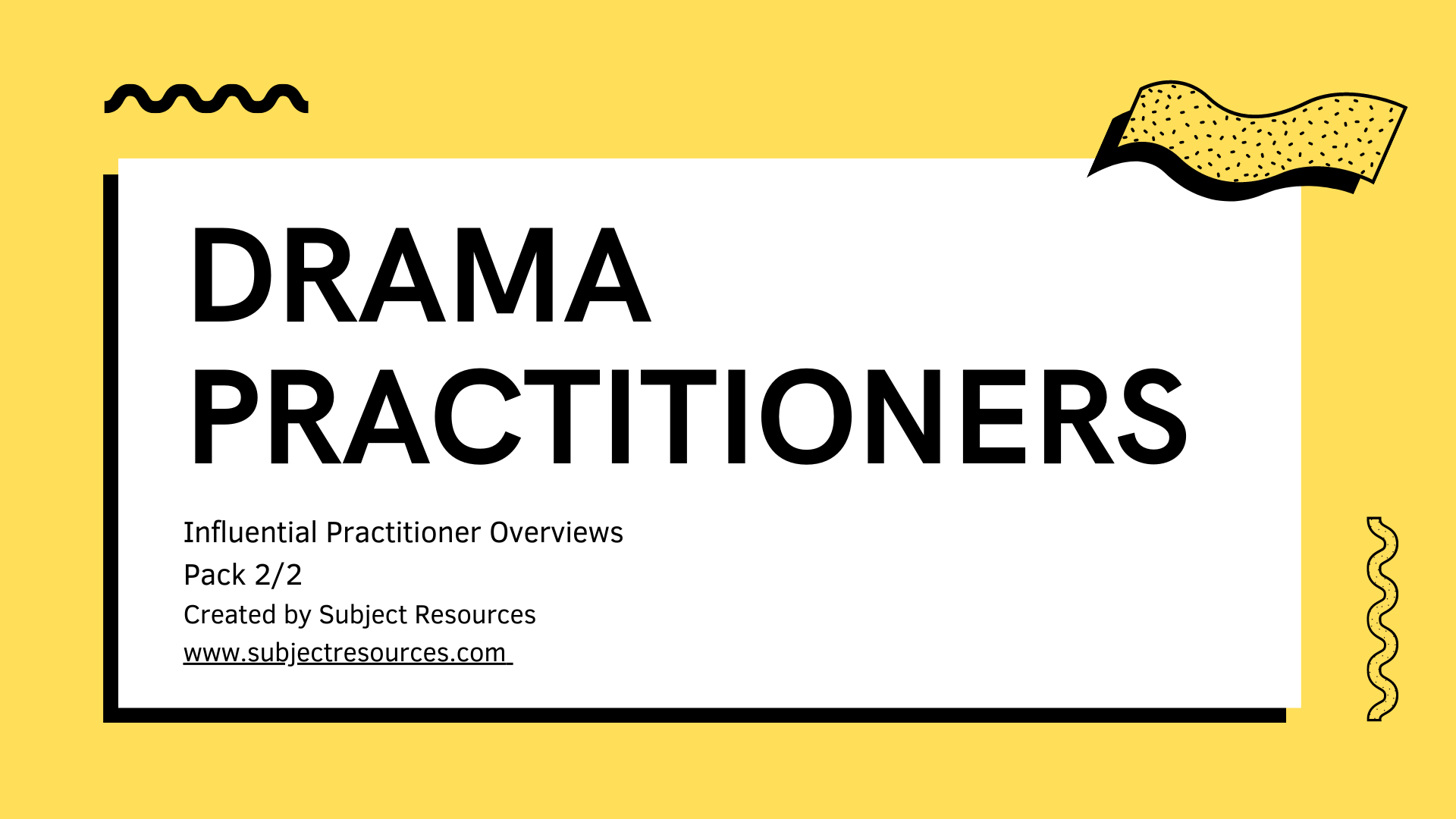 Drama Resources — SubjectResources.com