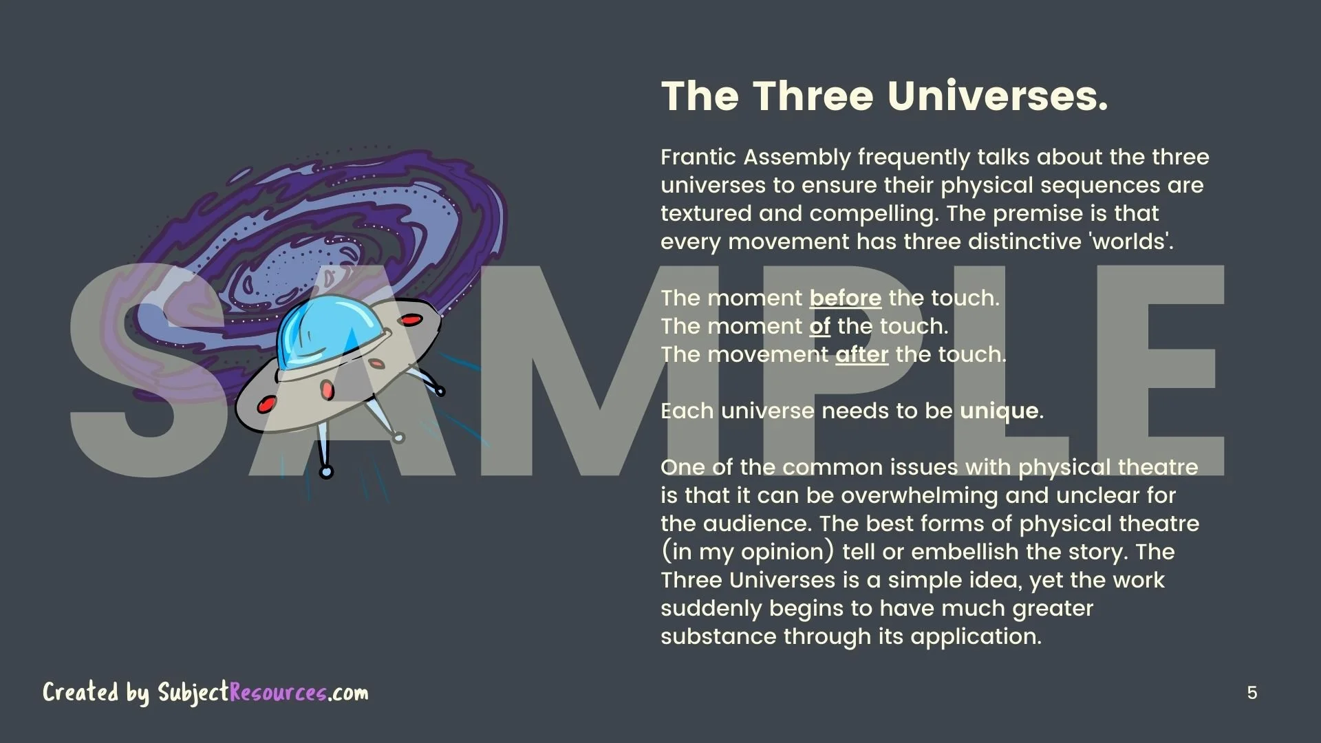 Physical Theatre - Resource Pack — SubjectResources.com