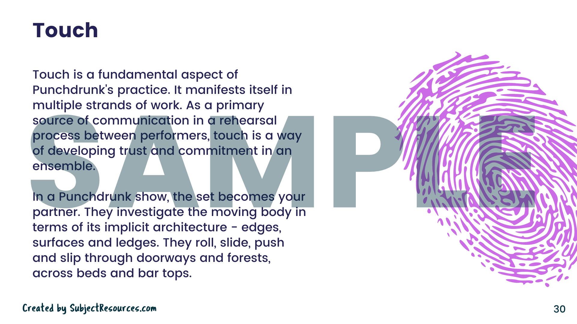 Punchdrunk Practitioner Pack | GCSE & A Level — SubjectResources.com