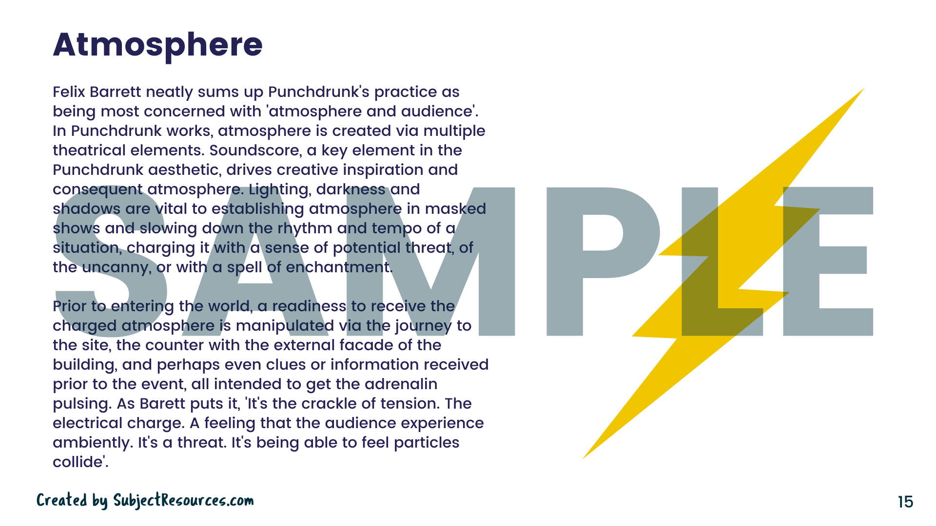 Punchdrunk Practitioner Pack | GCSE & A Level — SubjectResources.com
