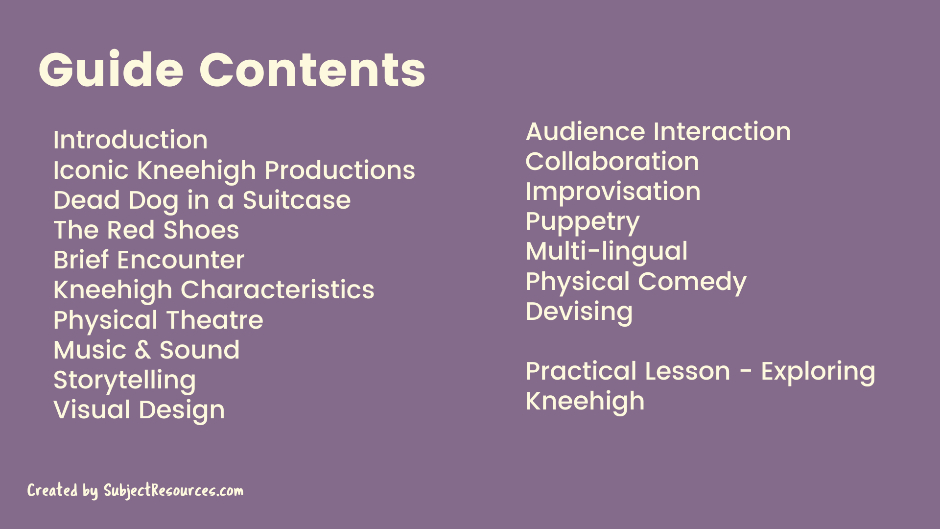 Steven Berkoff Drama Practitioner Resource Pack — SubjectResources.com